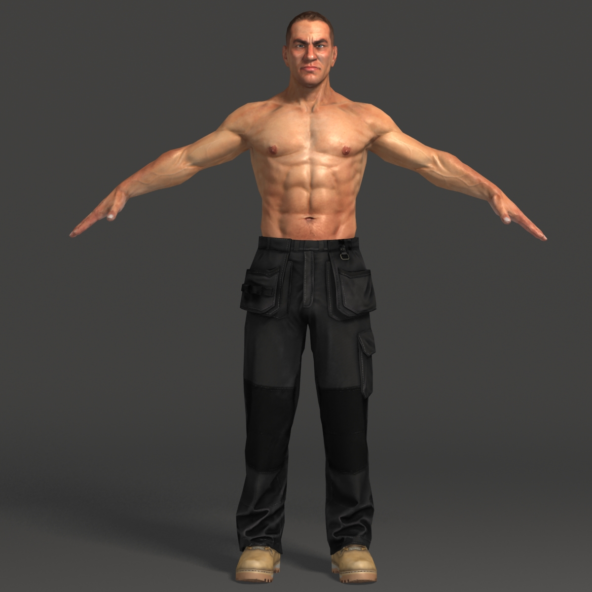 3d male workman man