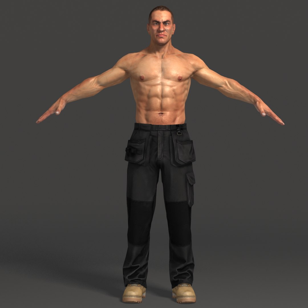 3d Male Workman Man