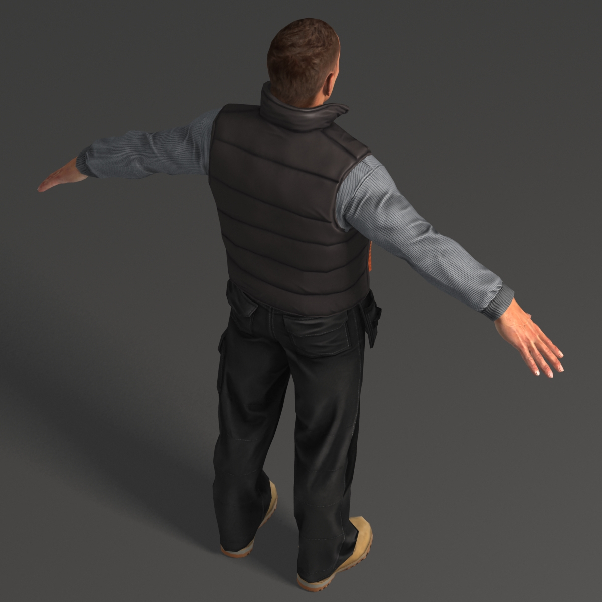 3d male workman man