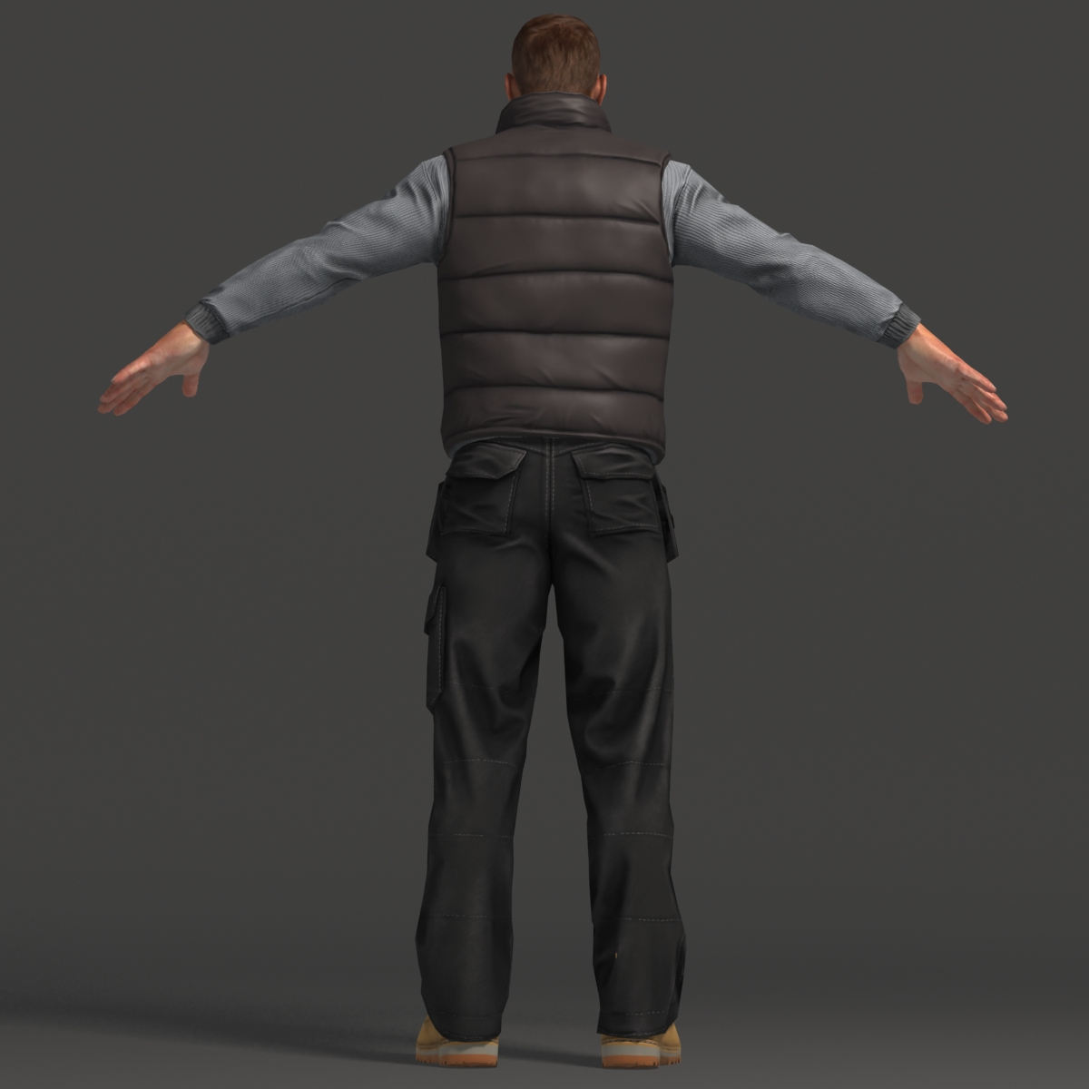 3d male workman man
