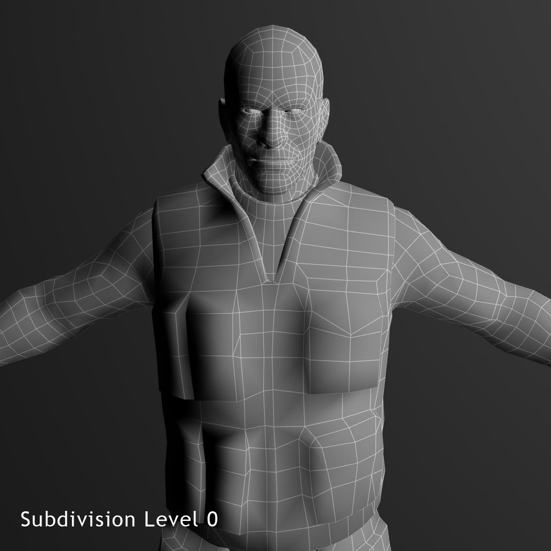 3d male workman man