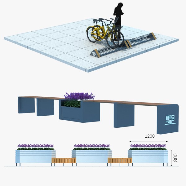 Collection Bike Rack 3D Models for Download | TurboSquid