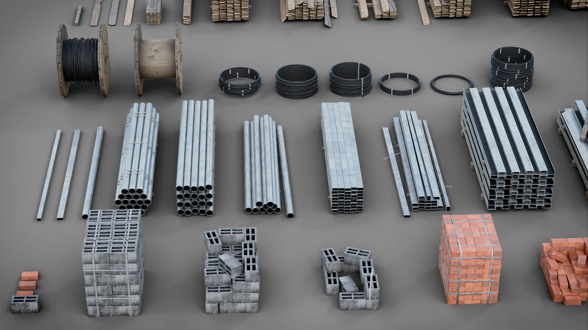 Construction Props Pack Realtime 3D Model - TurboSquid 2217966
