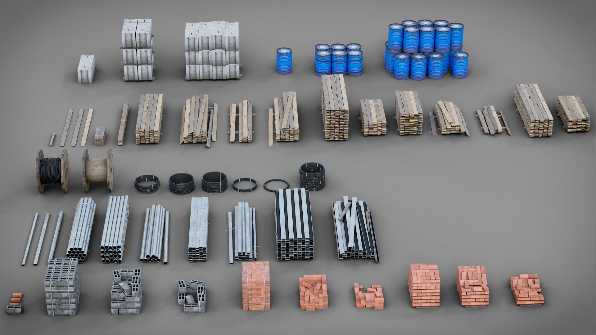 Construction Props Pack Realtime 3D Model - TurboSquid 2217966