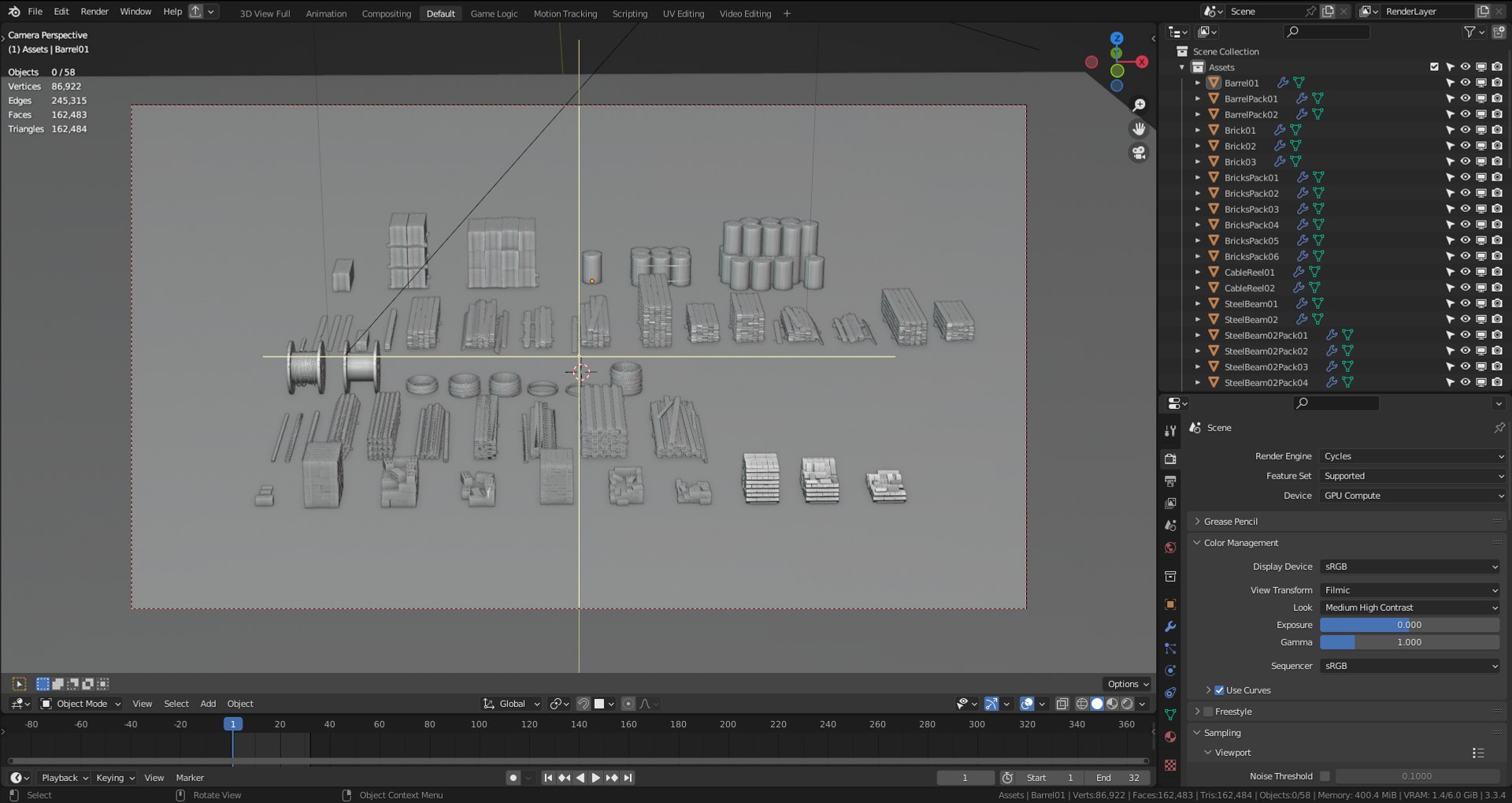 Construction Props Pack Realtime 3D Model - TurboSquid 2217966