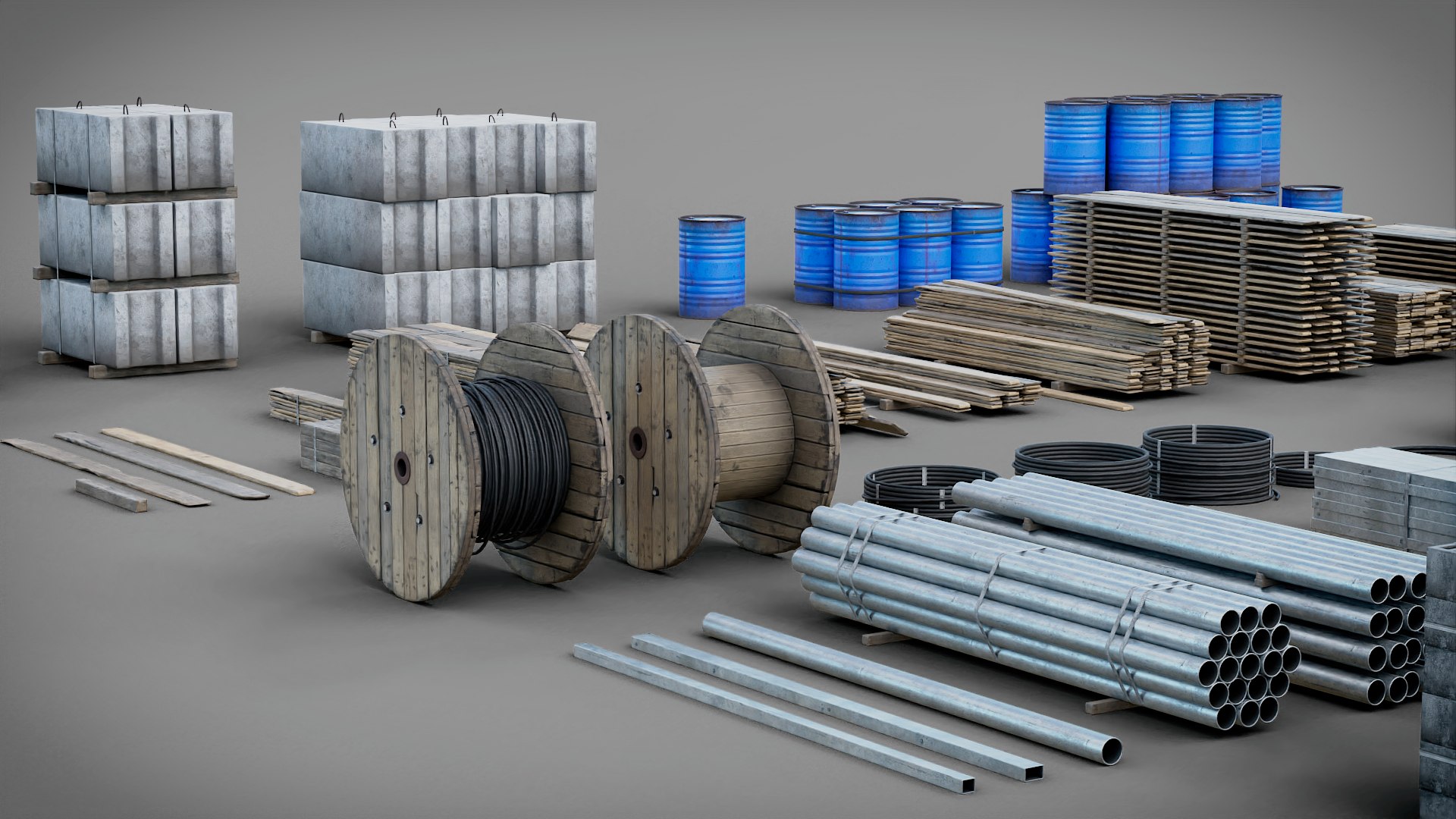 Construction Props Pack Realtime 3D Model - TurboSquid 2217966