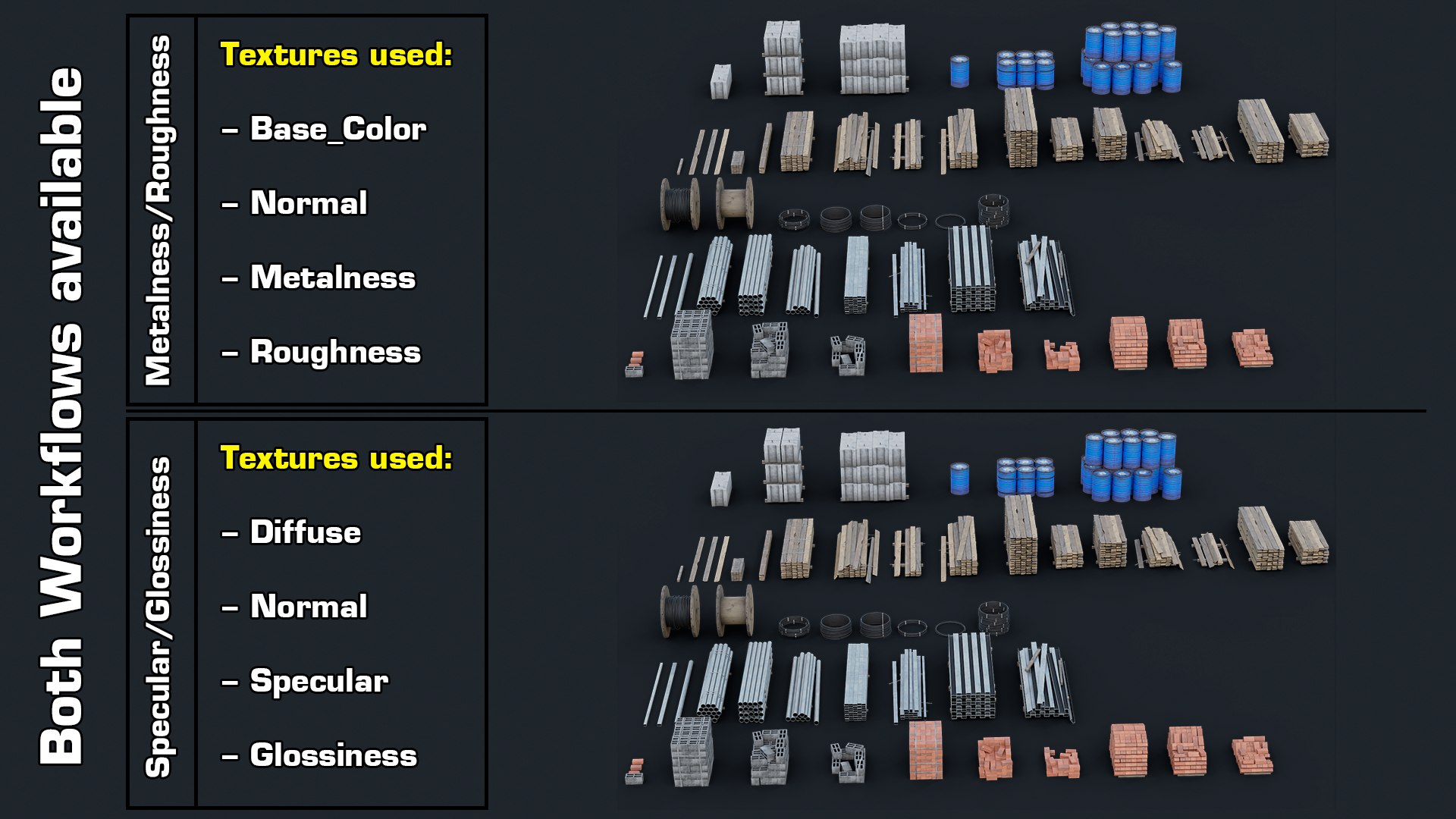 Construction Props Pack Realtime 3D Model - TurboSquid 2217966