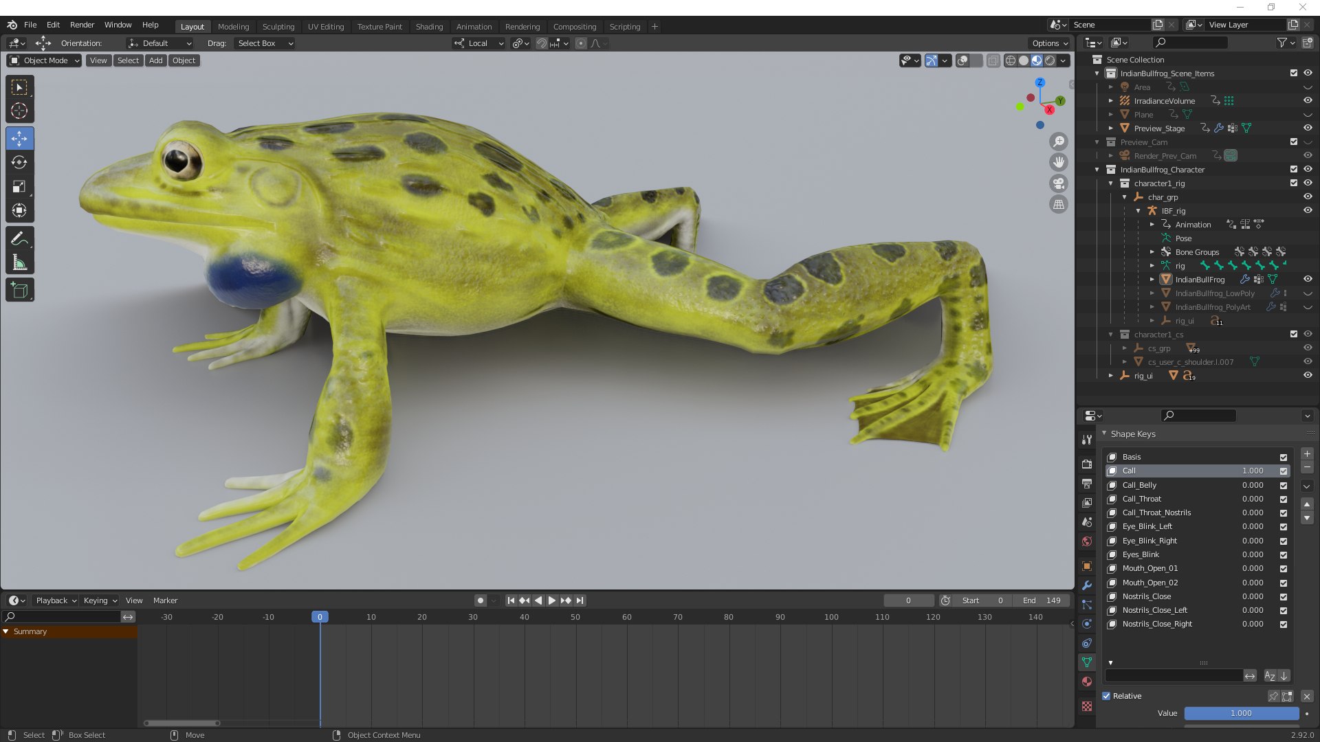 3D Indian Bullfrog - Rigged Model - TurboSquid 2031802