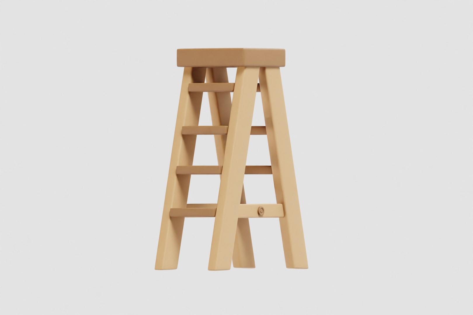 3D Wooden Ladder Cartoon - TurboSquid 2460872