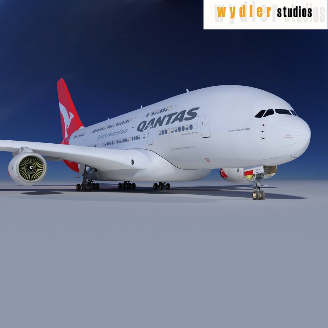 a380 qantas 3d 3ds