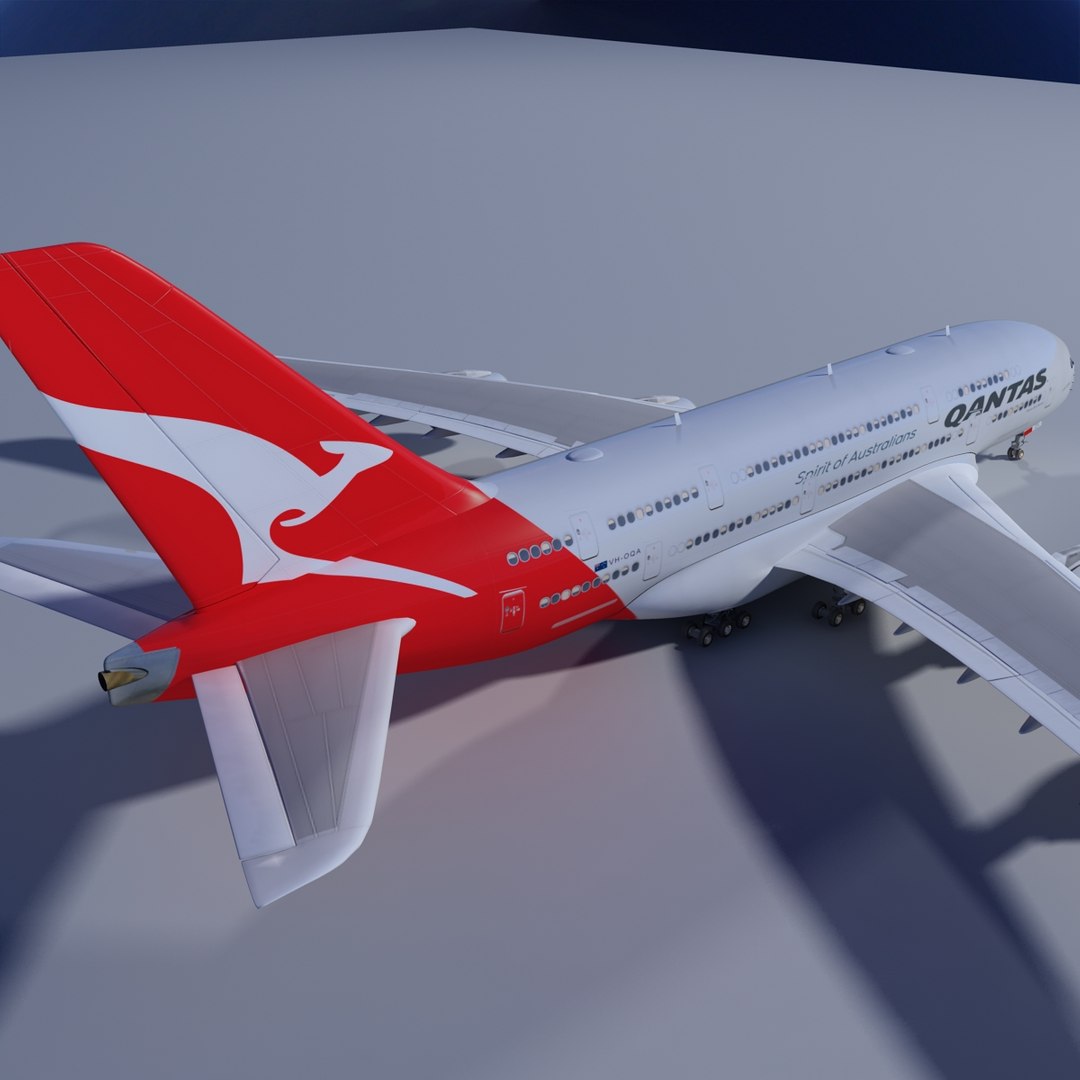 a380 qantas 3d 3ds