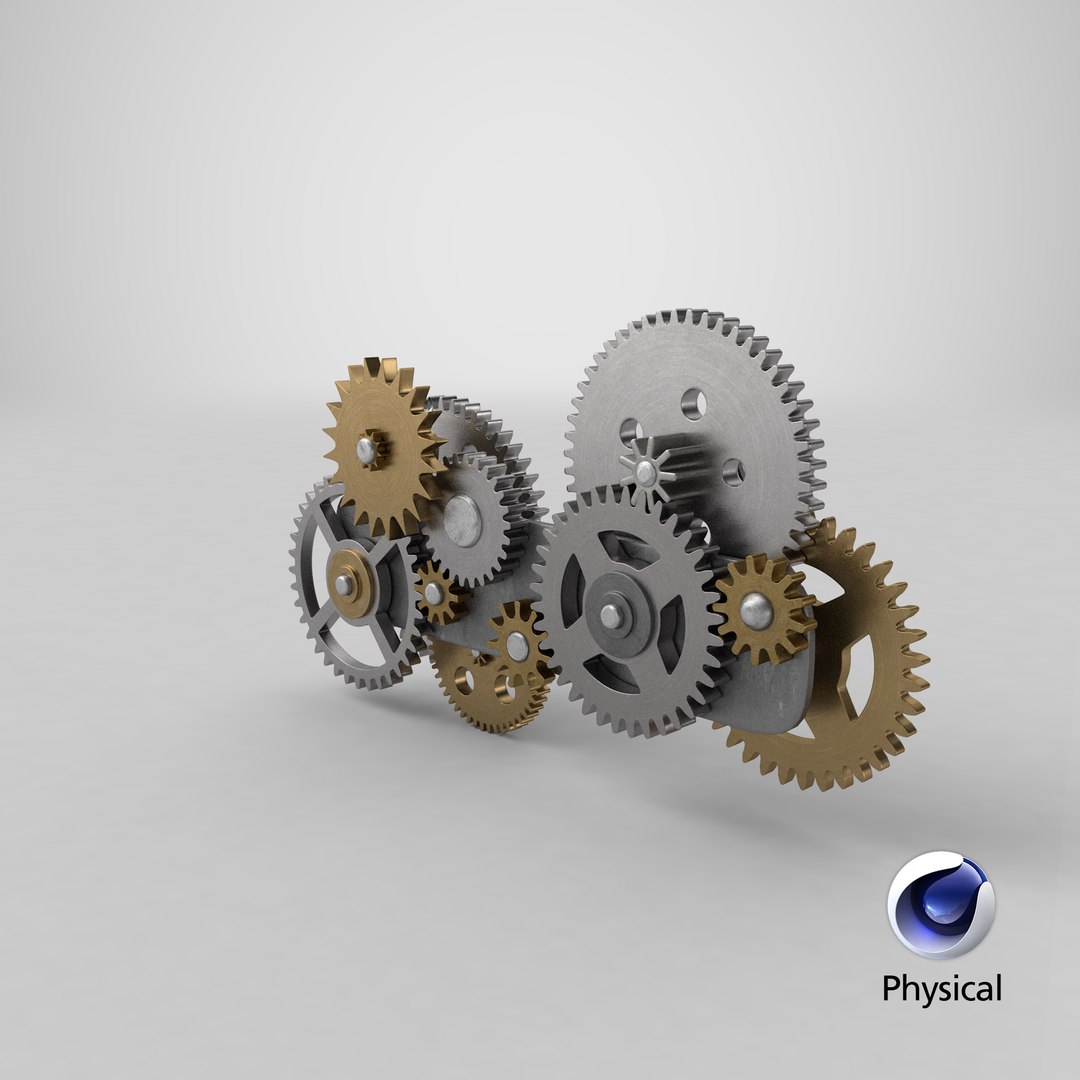 3D gear mechanism mixed model - TurboSquid 1654473