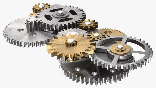 3D gear mechanism mixed model - TurboSquid 1654473