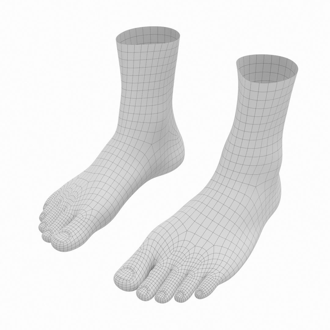 Human Feet In Standing Position Base Mesh Model - TurboSquid 2156412