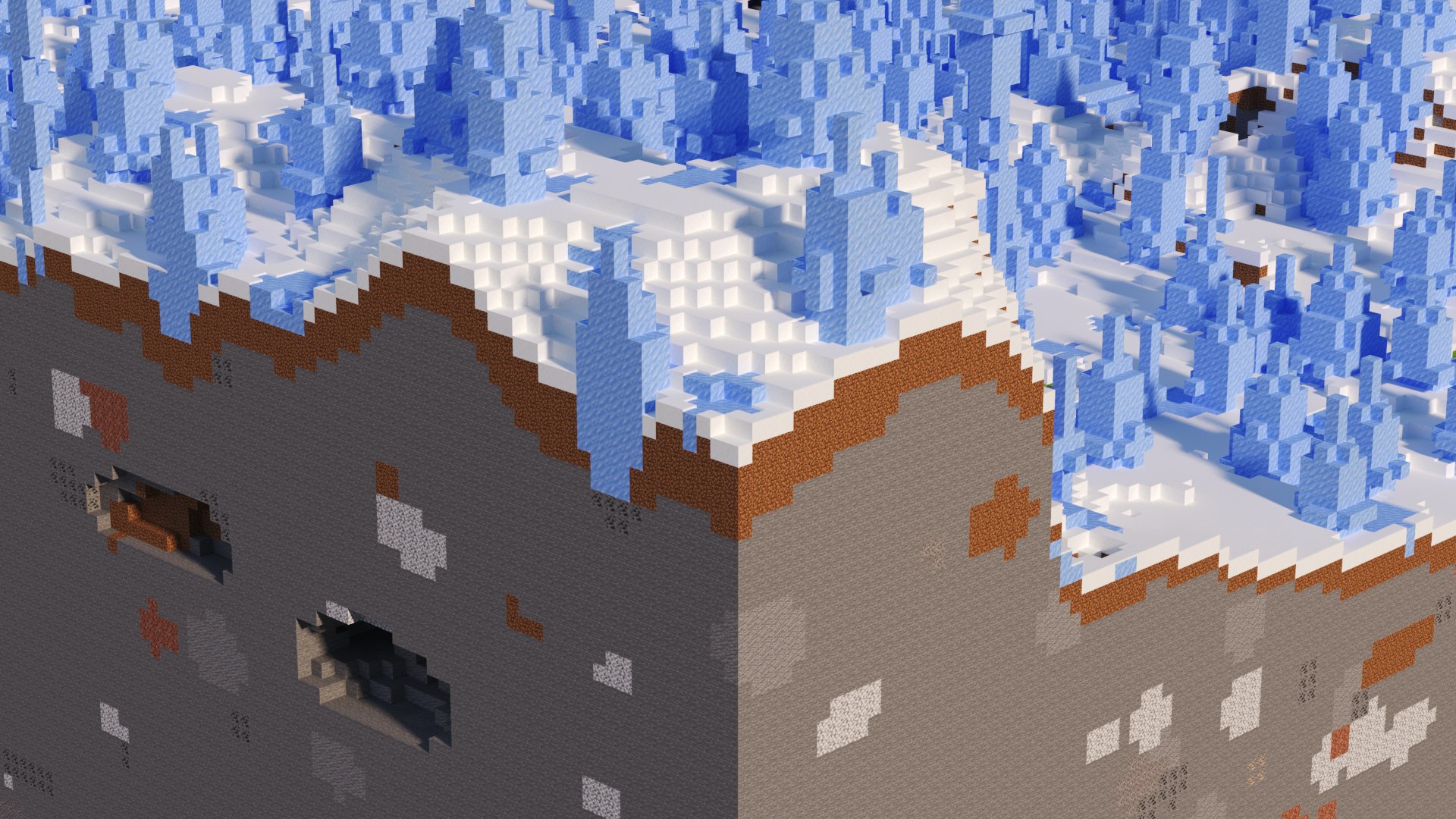 3D model Minecraft Ice Spikes Biome - TurboSquid 1716654