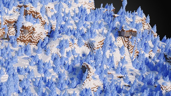 3D model Minecraft Ice Spikes Biome - TurboSquid 1716654