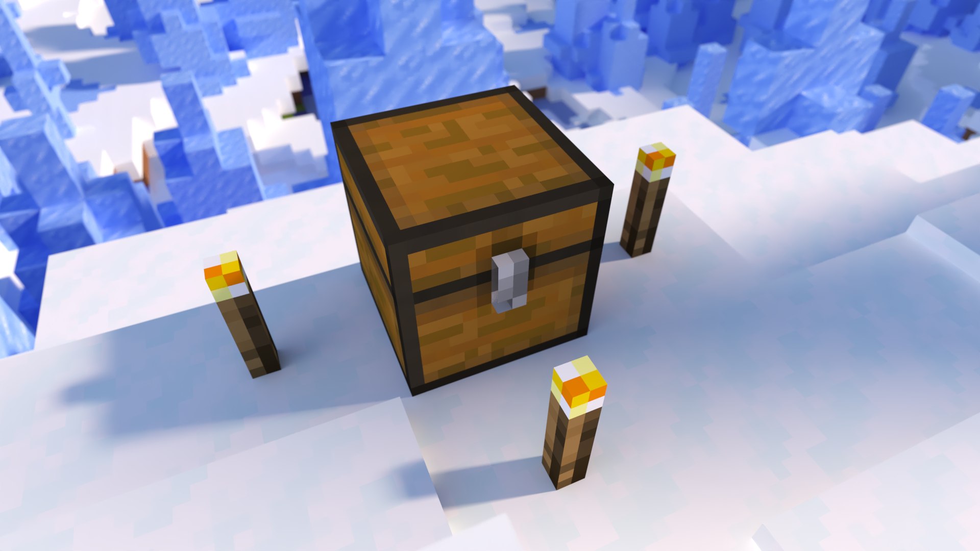 3D model Minecraft Ice Spikes Biome - TurboSquid 1716654
