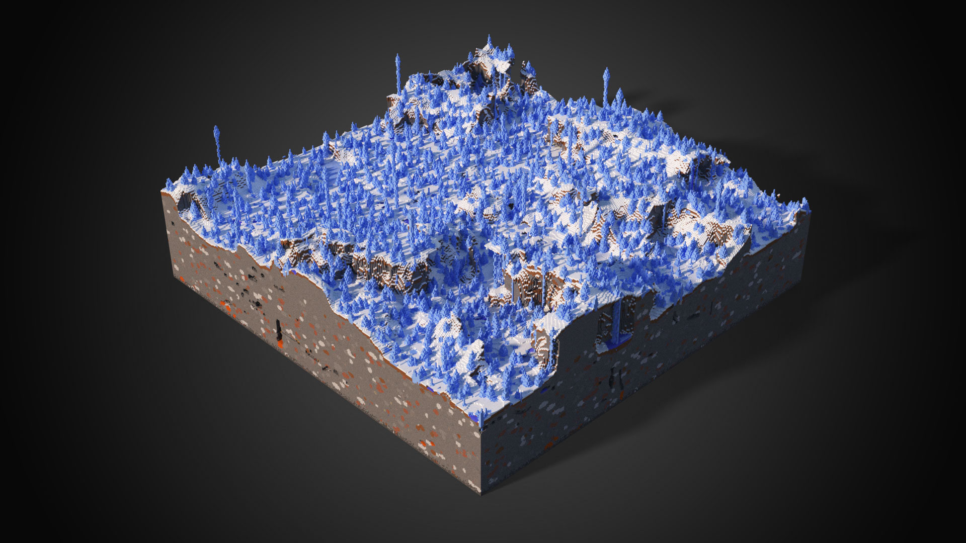 3D model Minecraft Ice Spikes Biome - TurboSquid 1716654