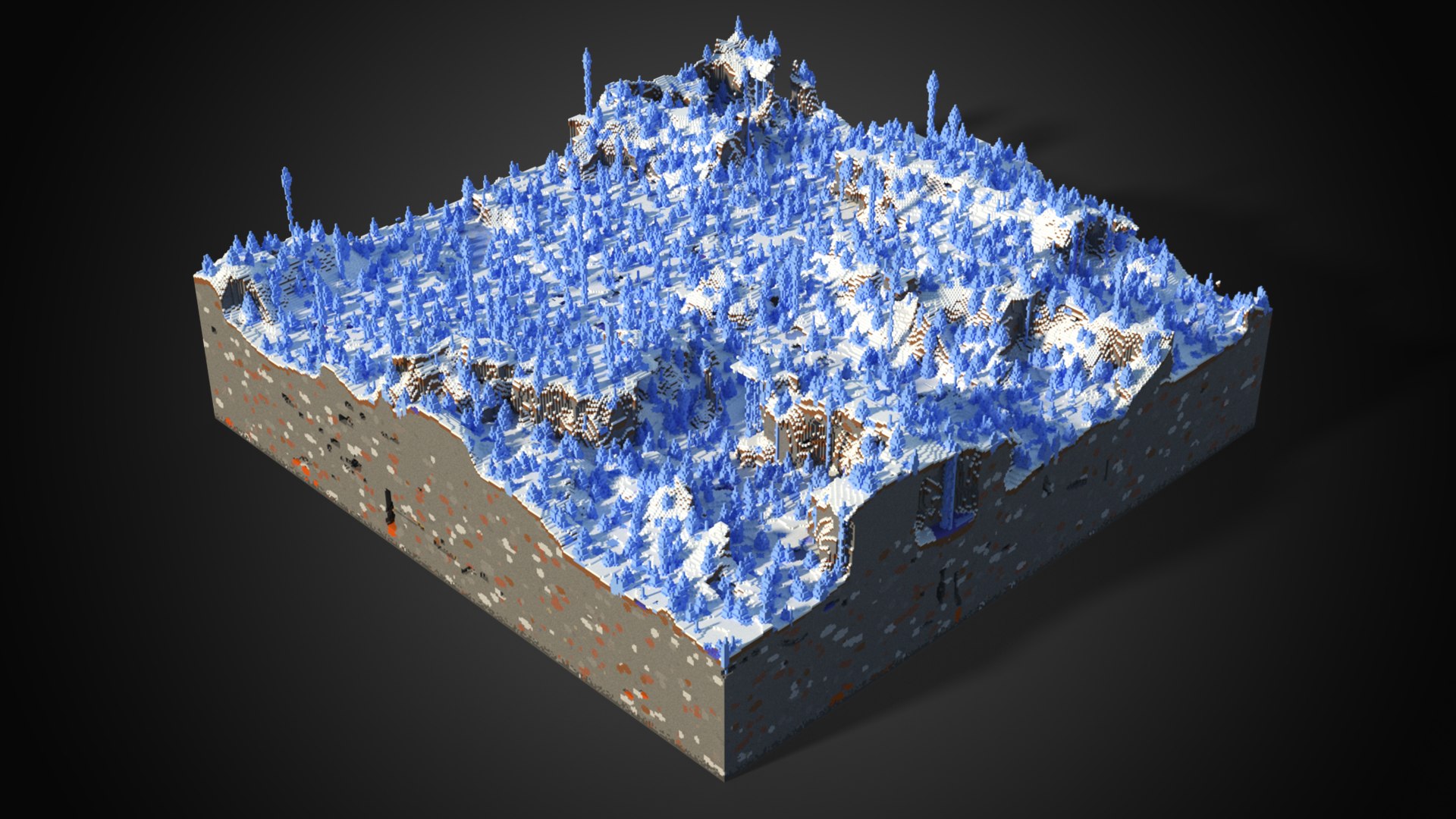 Minecraft Ice Spikes Biome 3D 모델 - TurboSquid 1716654