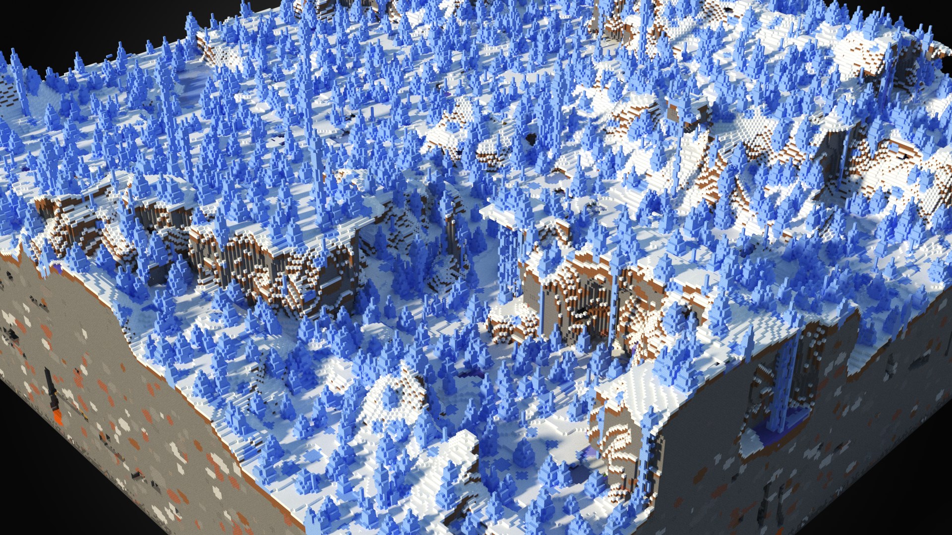 3D model Minecraft Ice Spikes Biome - TurboSquid 1716654