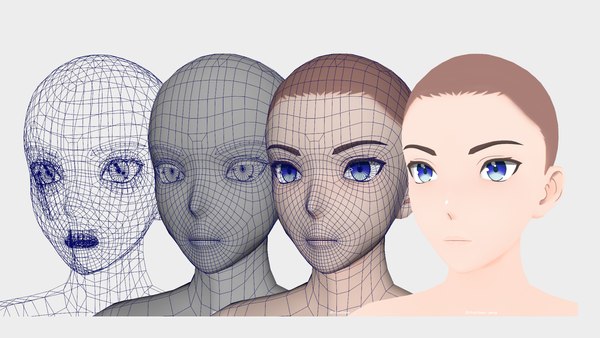 modelo 3d Modelo base masculino anime V1 - TurboSquid 2139494