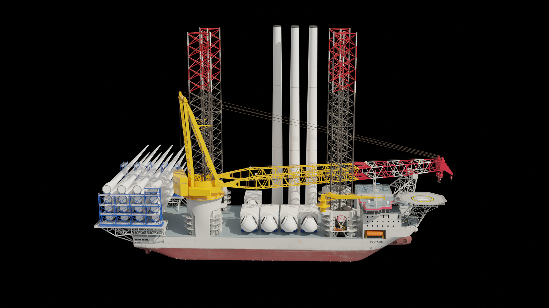 modelo 3d Jack Up para construcción costa afuera - TurboSquid 2255362