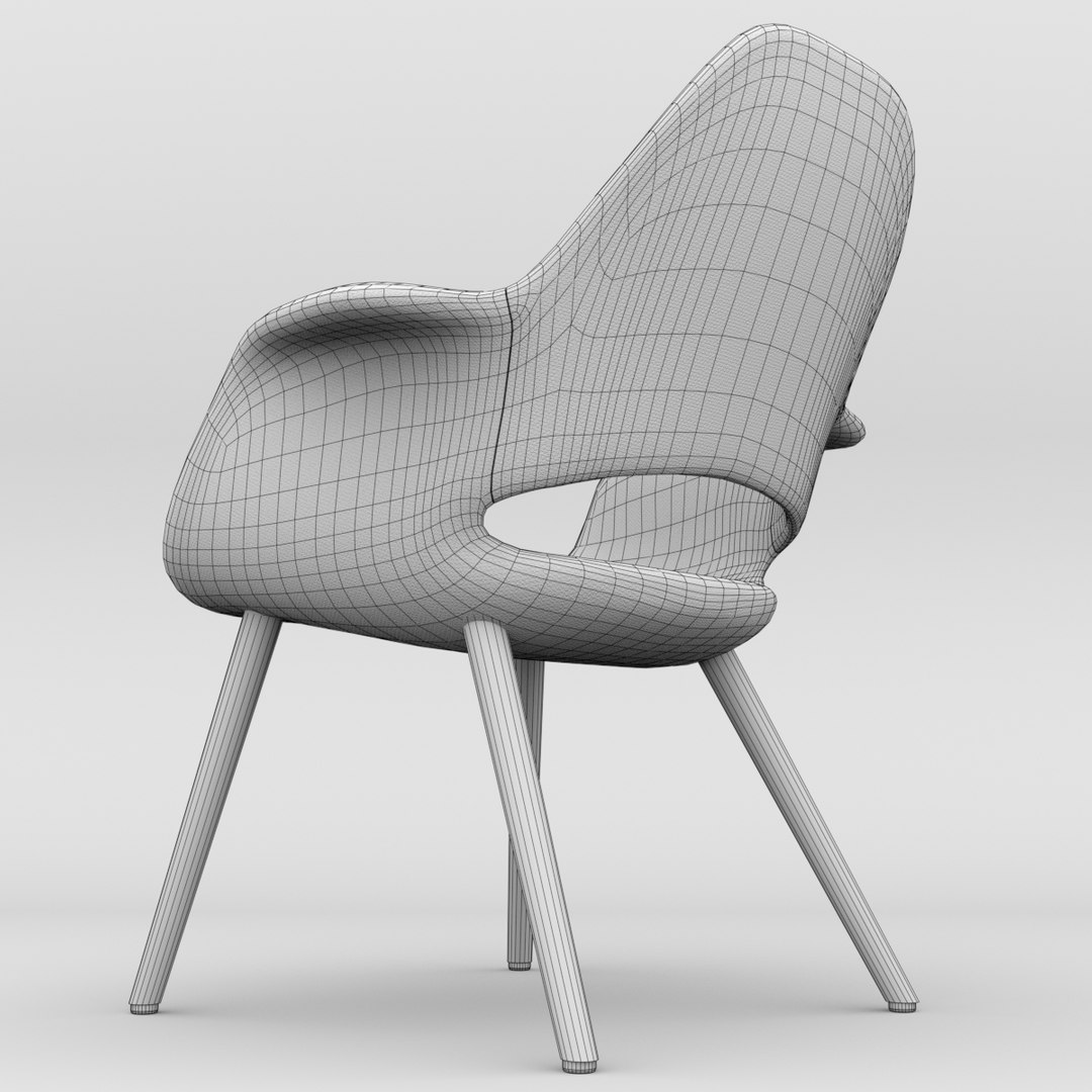 Interior Vitra Organic Chair Model - TurboSquid 1250771
