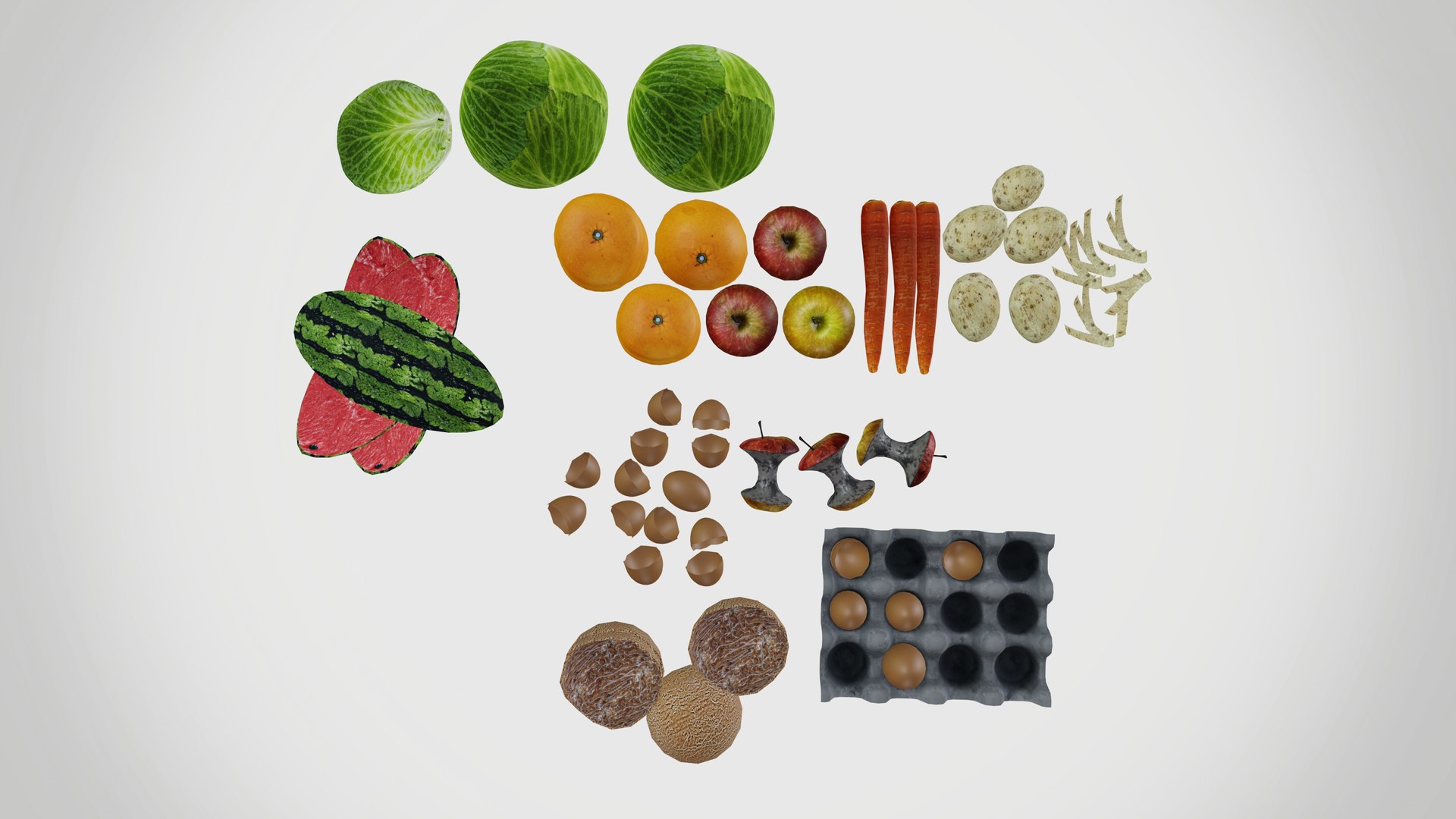 3D Organic Waste - TurboSquid 2275027