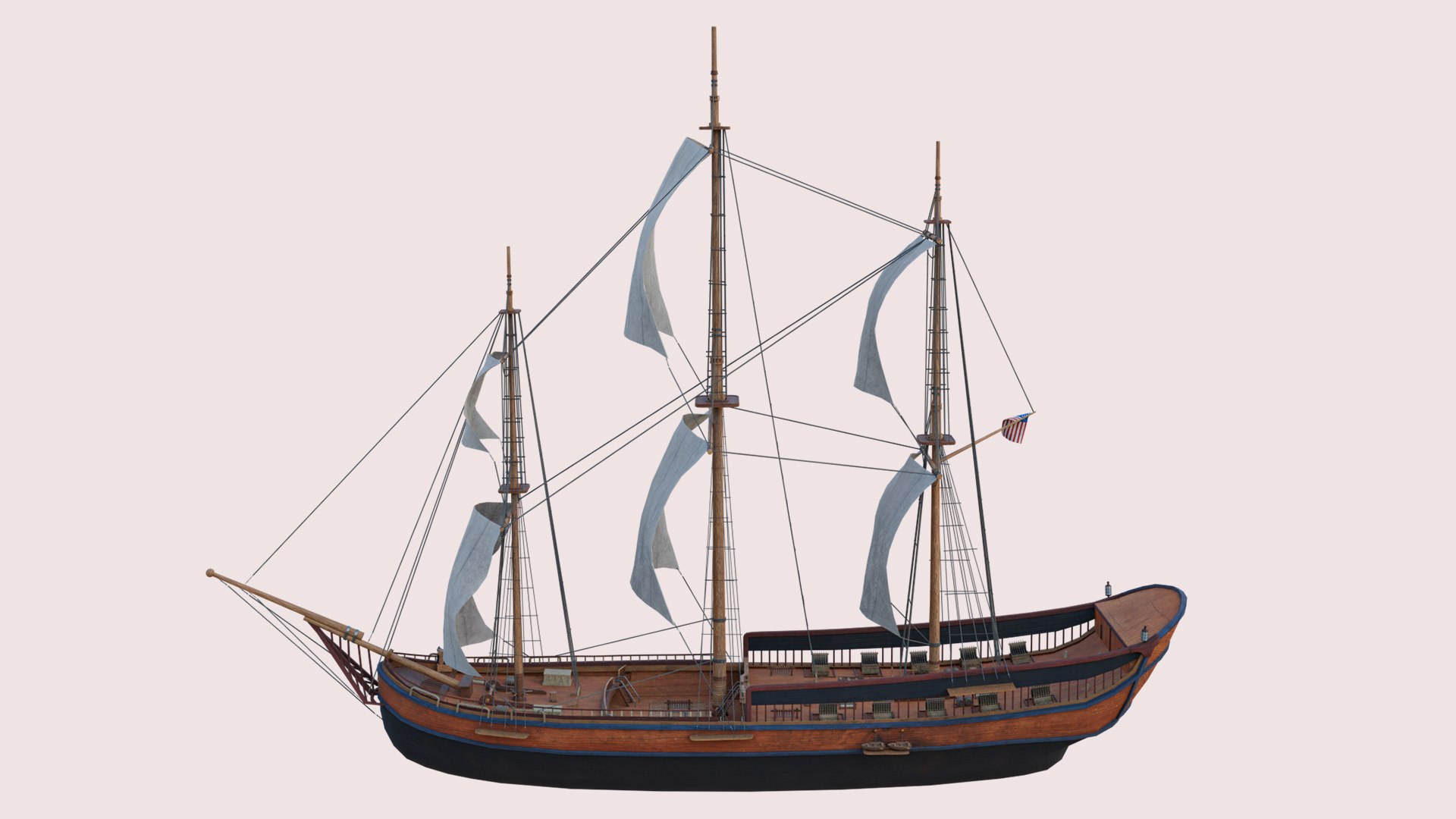 Columbia Ship 3D model - TurboSquid 1800380