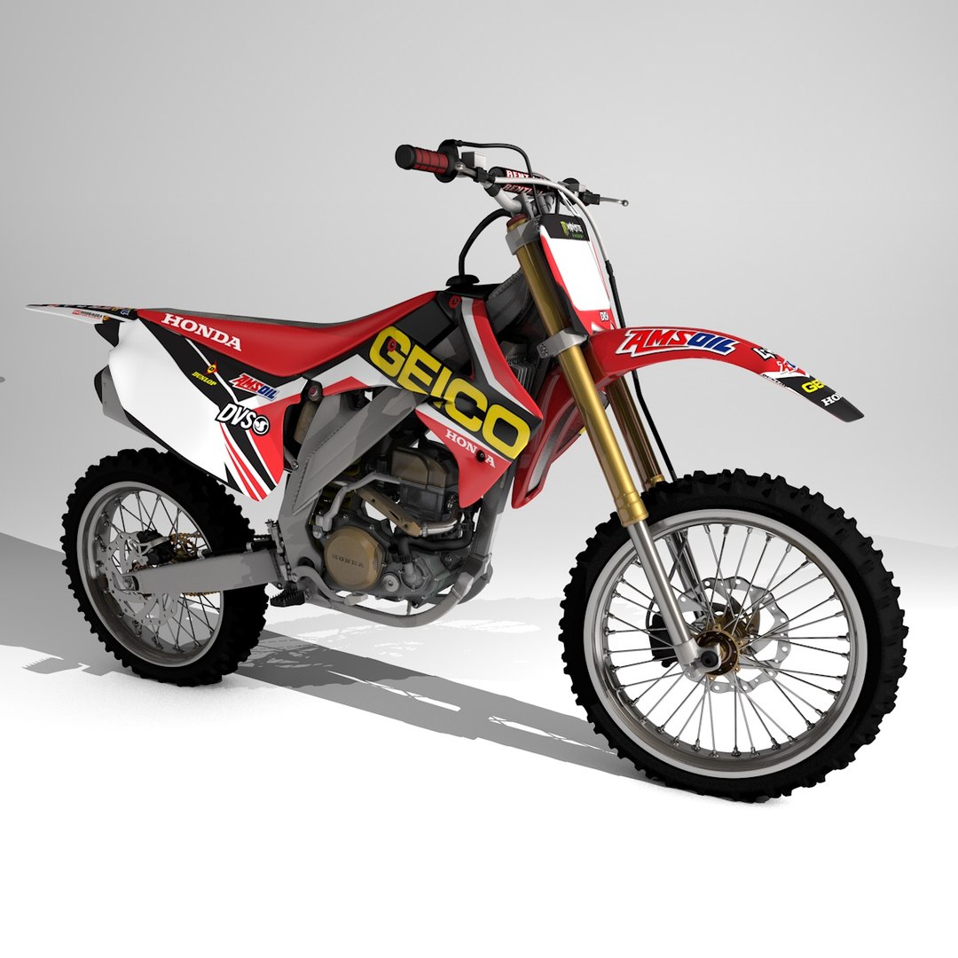 450cr-f Mx Geico Team 3d C4d