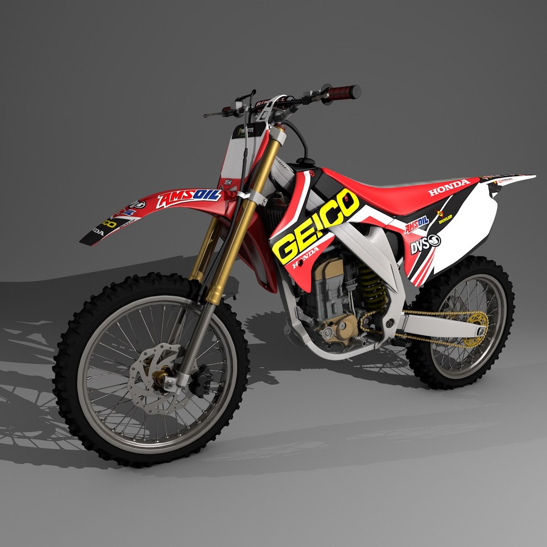 450cr-f Mx Geico Team 3d C4d