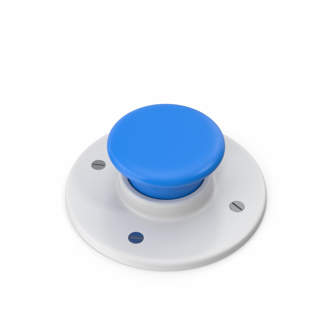 Blue Panic Button 3D - TurboSquid 2194627