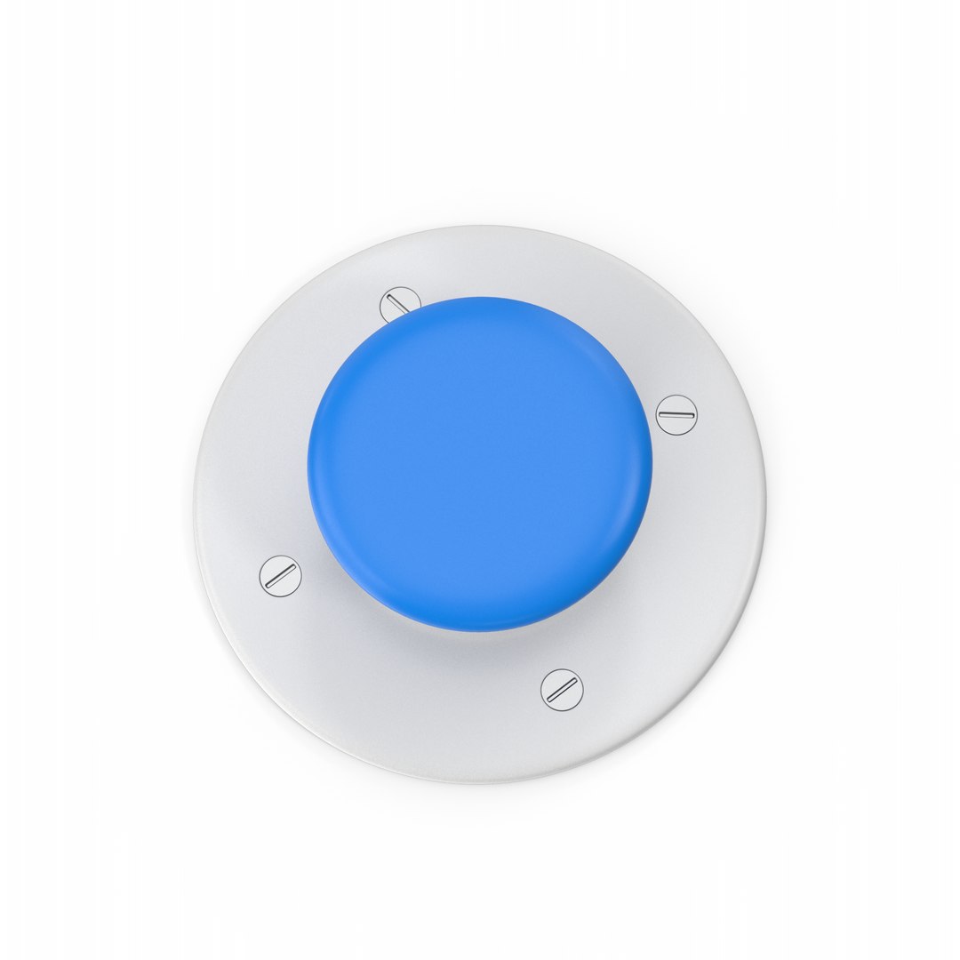 Blue Panic Button 3D - TurboSquid 2194627