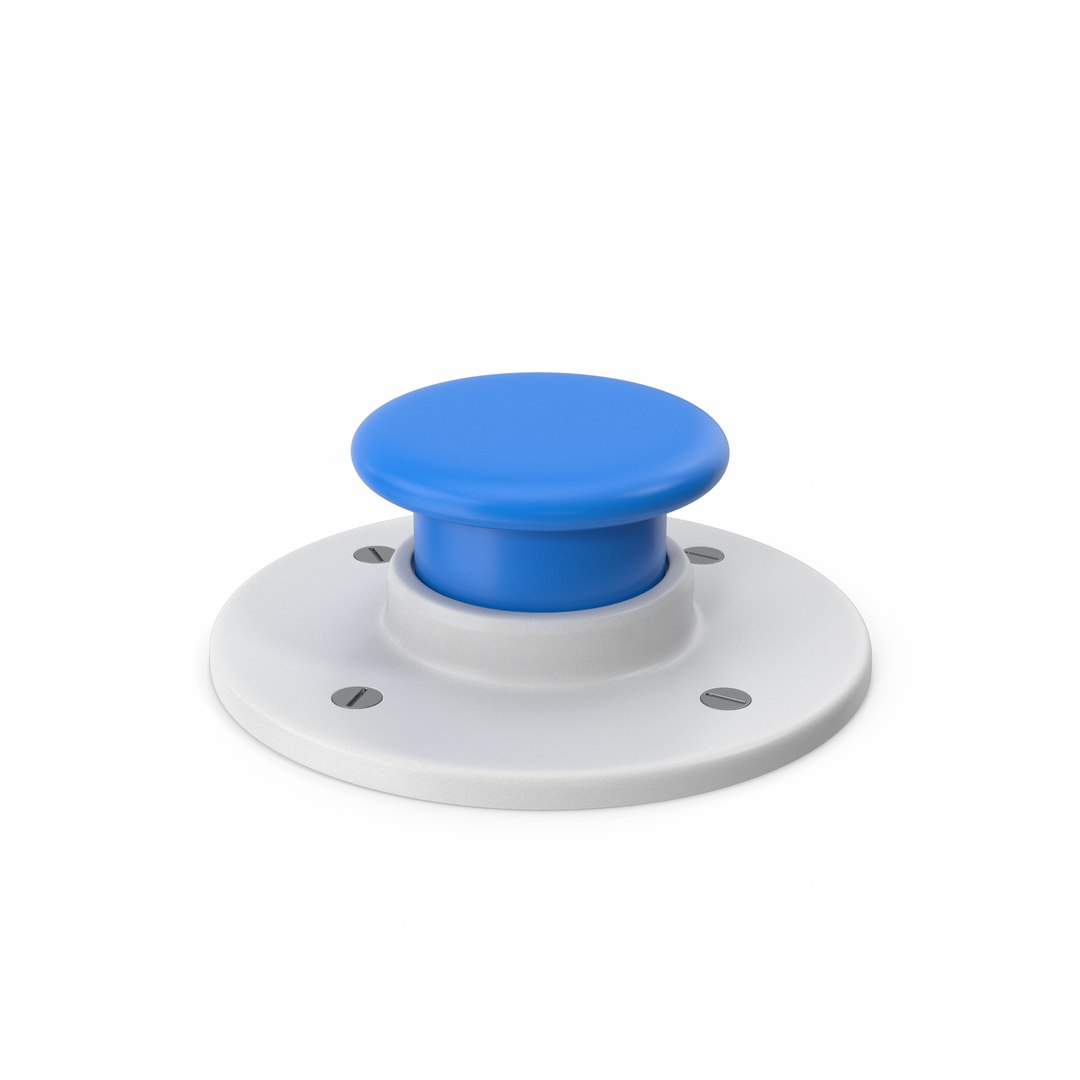 Blue Panic Button 3D - TurboSquid 2194627