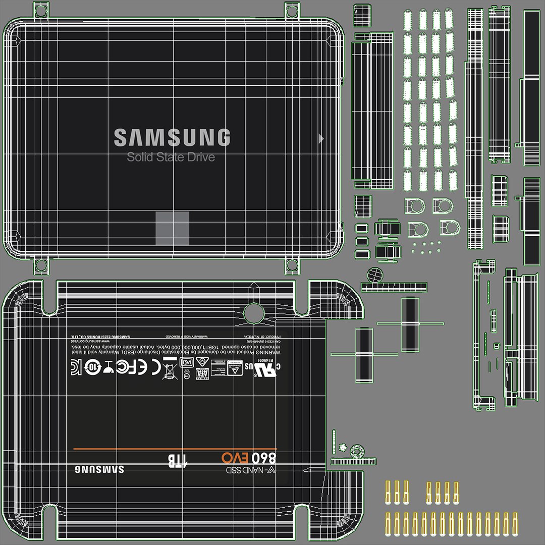 3D solid state drive ssd - TurboSquid 1443436
