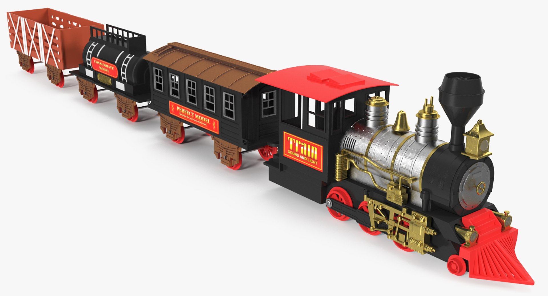 3D Toy Train Wagons Model - TurboSquid 1336117