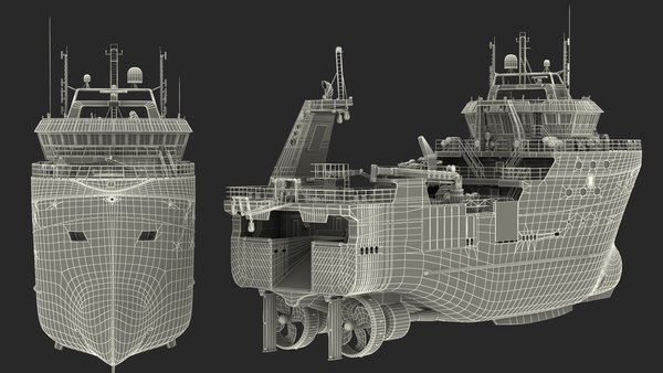 Trawler fishing vessel trawls 3D model - TurboSquid 1513775