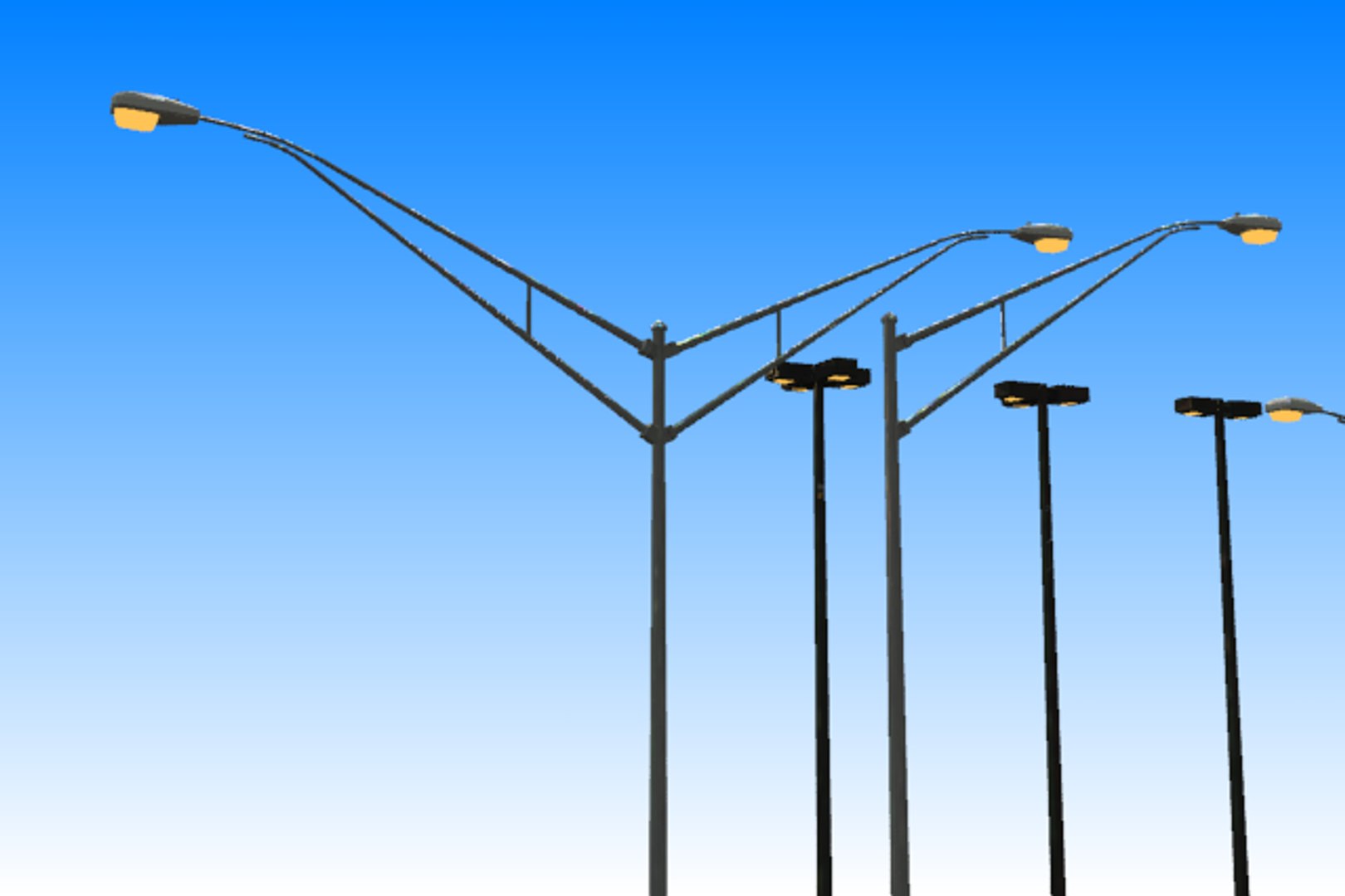 3d model street lights