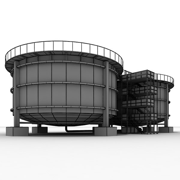water tank 03 factory 3d model