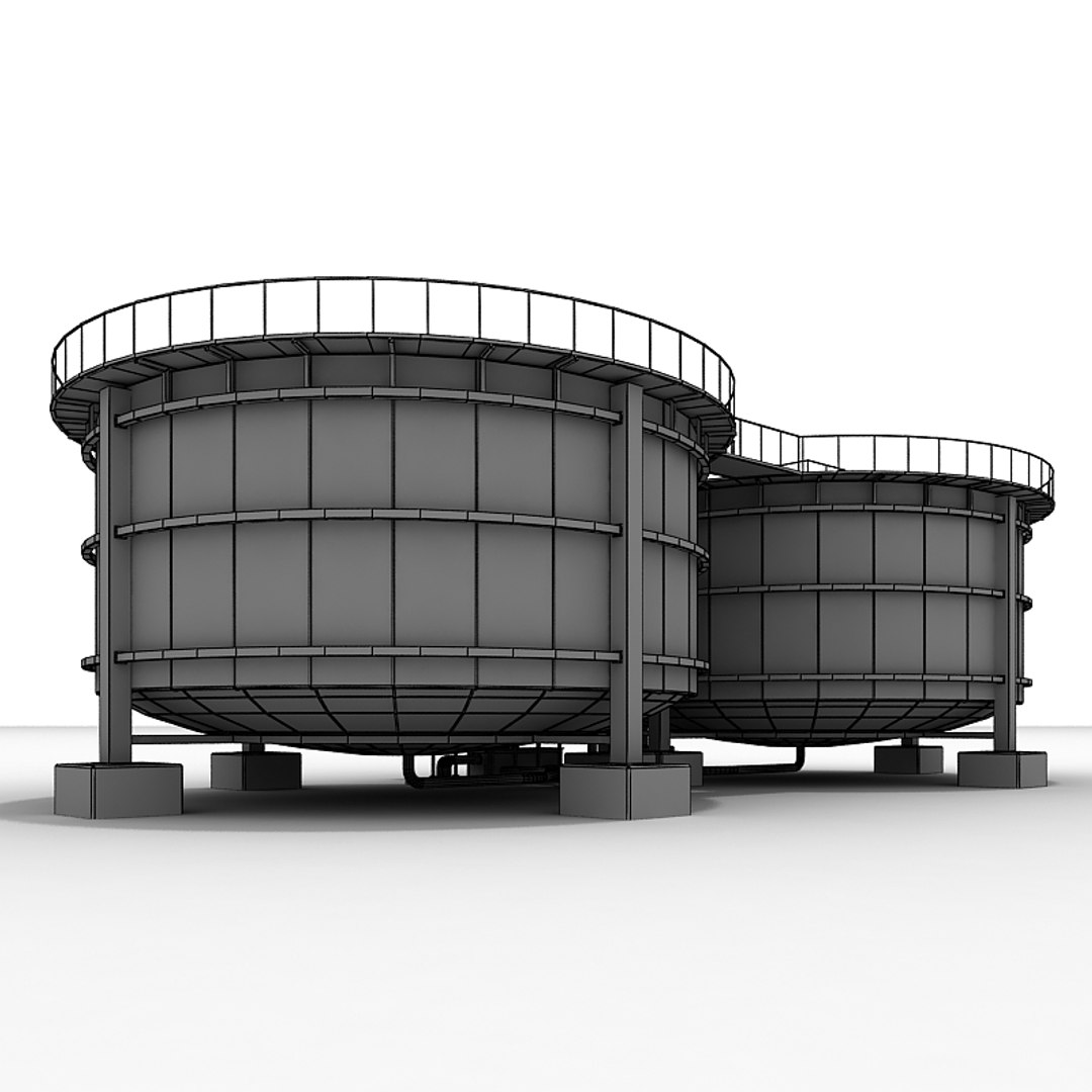 water tank 03 factory 3d model