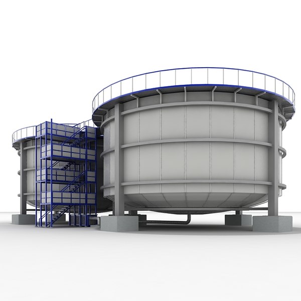 water tank 03 factory 3d model
