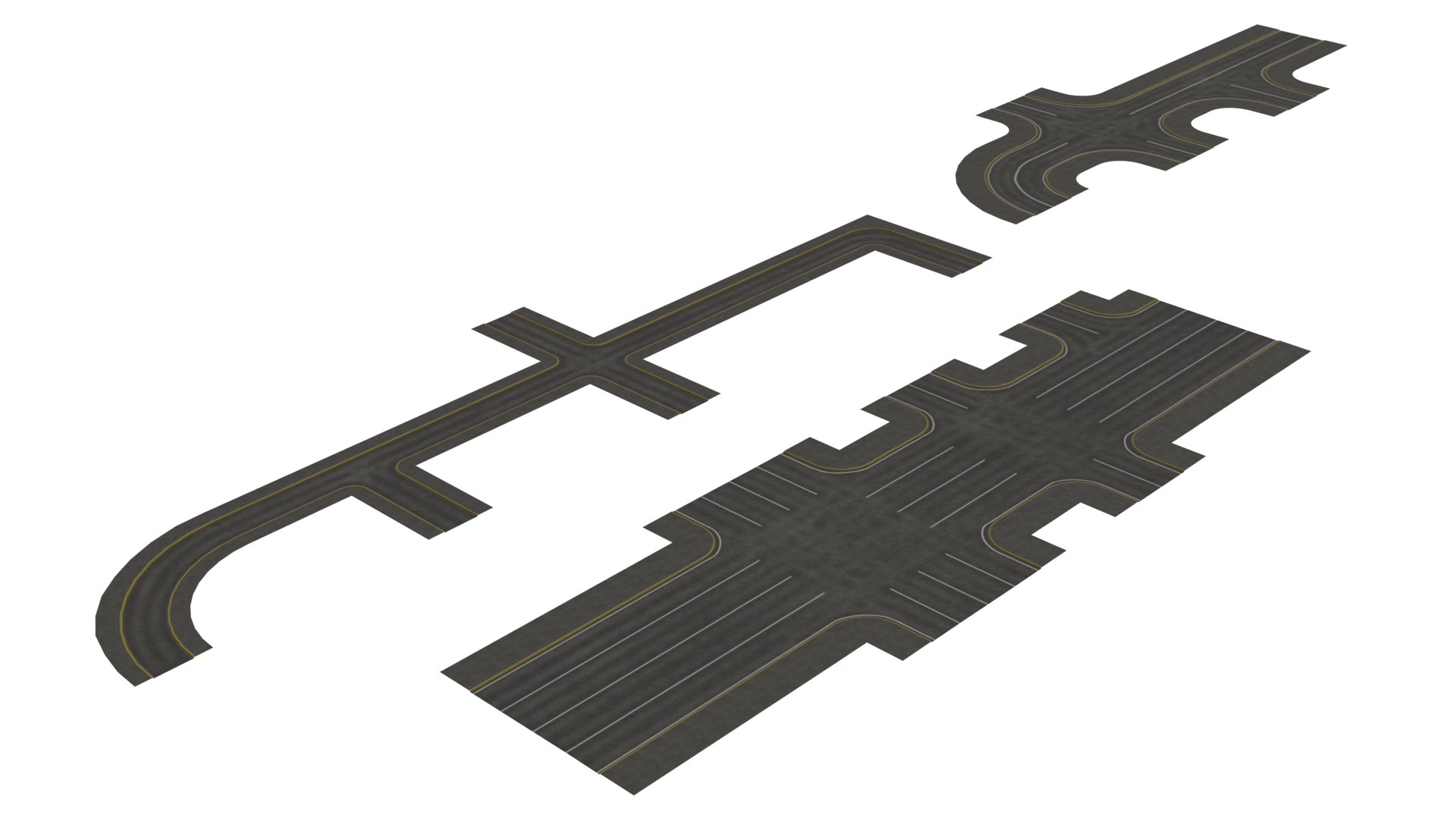 3D Modular Road System - TurboSquid 1981622