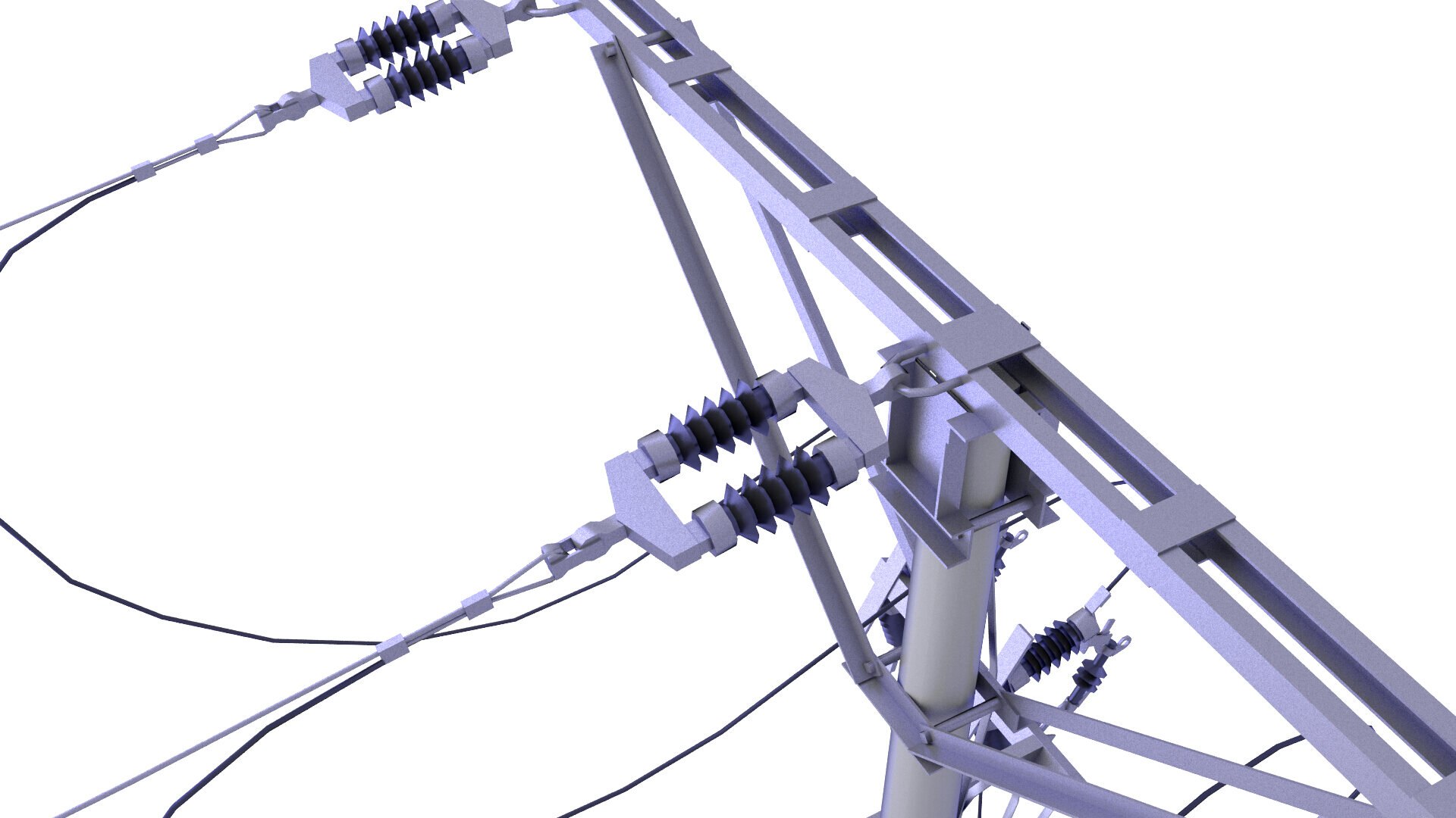 Distribution Electric Pole Low Poly 24 3D - TurboSquid 1867362