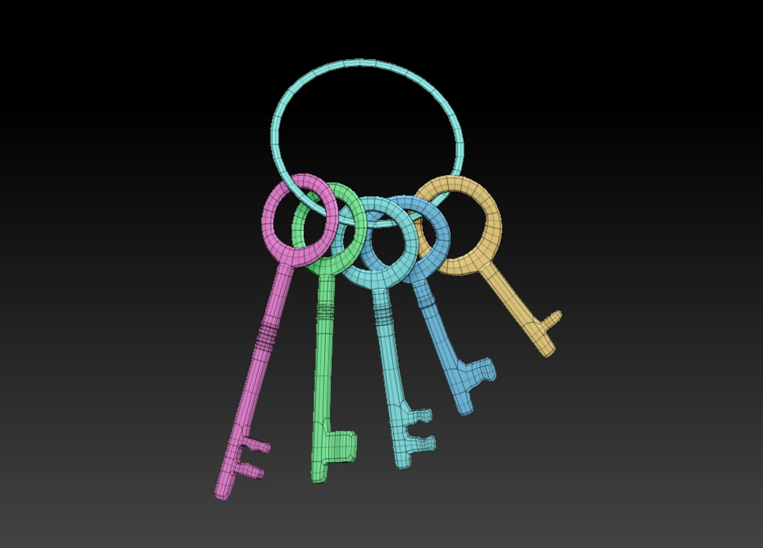 3d old keys model