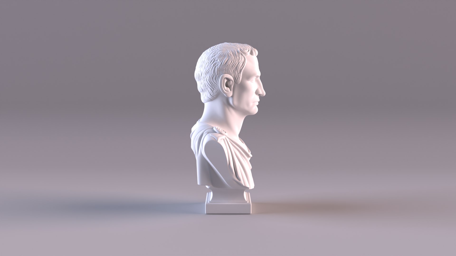 Julius Caesar Bust Sculpture 3D Print Model STL File Printable Bust ...