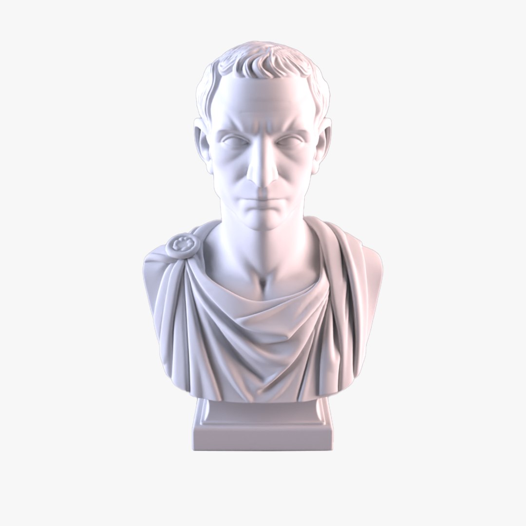 Julius Caesar Bust Sculpture 3D Print Model STL File Printable Bust ...