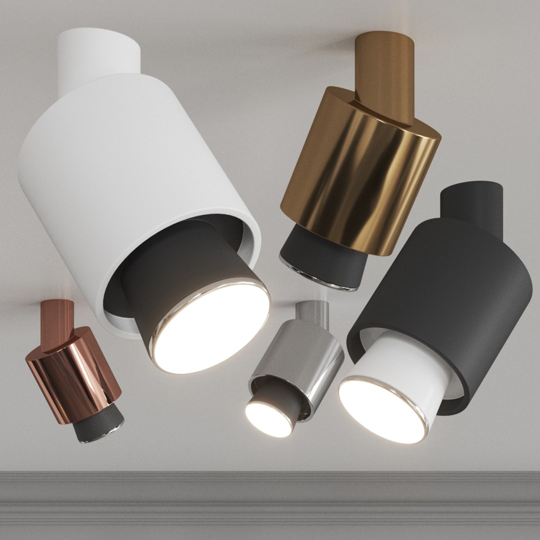 3D Fabbian CLAQUE F43 Modular Ceiling Light Model - TurboSquid 2134089