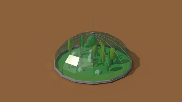 modelo 3d Invernadero de ciencia ficción Low Poly - TurboSquid 1319707
