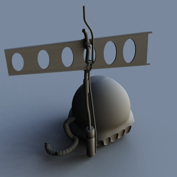 derelict space helmet 3d model