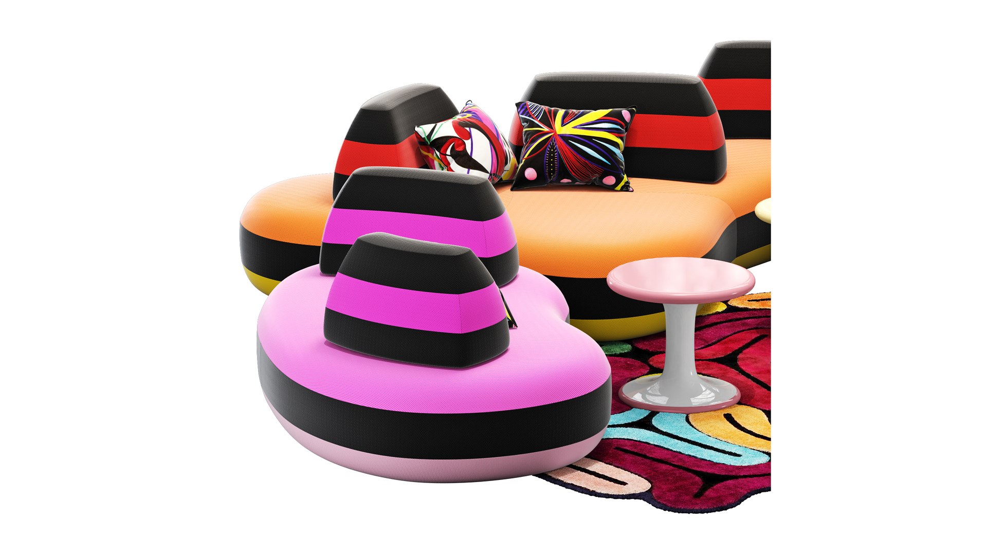 Roche Bobois Bombom Sofa Set 2 3D Model - TurboSquid 2205997